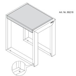 Hoesch Badhocker 89218 Teakholz, 41x31x45,6cm