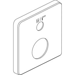 Ideal Standard Rosette quadratisch, Therm., A962483AA mit Umschaltung, Easy-Box, Chrom