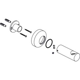 Ideal Standard Wandbefestigung f. Brausestange, F960928AA Chrom