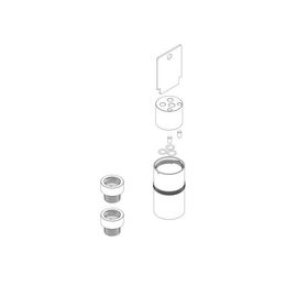 Herzbach MODUL7 Verl&auml;ngerung 20mm PUSH-Thermostat 70.718013.1.09 Wandauslauf 1 Verbraucher