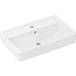 Hansgrohe Xanuia Q Waschtisch 61124450 600x370mm, mit Hahnloch/&Uuml;berlauf, SmartClean, wei&szlig;