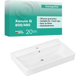 Hansgrohe Xanuia Q Waschtisch 60225450 700x480mm, mit Hahnloch/&Uuml;berlauf, wei&szlig;