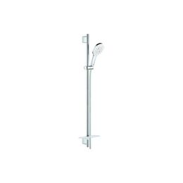 Grohe Rainshower Brausegarnitur 26579LS0 moon white, Brausestange 900mm, 3 Strahlarten, Durchflussbegrenzer 9,5 l/min