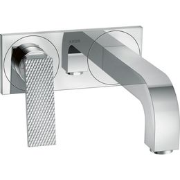 Hansgrohe Axor Citterio Fertigmontageset 39171000 Unterputz-Waschtischarmatur, Auslauf 220mm und Platte, mit Hebelgriff, Rautenschliff, chrom