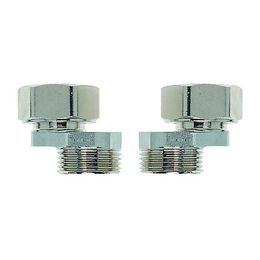 Heimeier S-Anschluss 1354-22.362 Set 2, Achsabstand 34/50-65/55, Messing vernickelt
