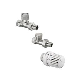 Oventrop Uni LH Thermostatventil-Set 1703163 DN 10, Durchgang, mit Thermostat