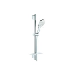 Grohe Rainshower Brausegarnitur 26577LS0 moon white, Brausestange 600mm, 3 Strahlarten, Durchflussbegrenzer 9,5 l/min