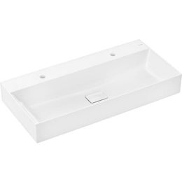 Hansgrohe Xevolos E Waschtisch 61110450 1000x480mm, 2 Hahnl&ouml;cher, ohne &Uuml;berlauf, SmartClean, wei&szlig;