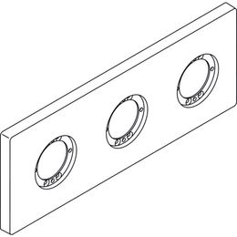 Ideal Standard Archimodule Rosette A963732AA 3-Loch 100 x 266 mm, verchromt