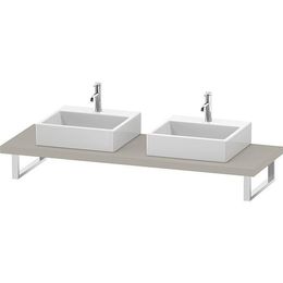 Duravit DuraStyle Konsole DS103C09191 f&uuml;r Aufsatzbecken, 2 Ausschnitte, St&auml;rke 4.5 cm, Taupe