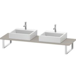 Duravit DuraStyle Konsole DS105C09191 f&uuml;r Aufsatzbecken, 2 Ausschnitte, St&auml;rke 3 cm, Taupe