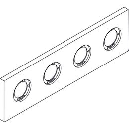 Ideal Standard Archimodule Rosette A963735AA 4-Loch 100 x 349 mm, verchromt