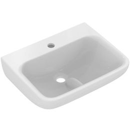 Ideal Standard Contour 21 Waschtisch E1603HY mit Finne, mit Hahnloch, ohne &Uuml;berlauf, 50 x 40 cm, wei&szlig; mit SmartGuard