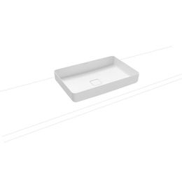 Kaldewei Waschtisch Miena Mod.3185NP 909606913001 580x380mm, alpinwei&szlig;, Perl-Effekt , ohne &Uuml;berlauf