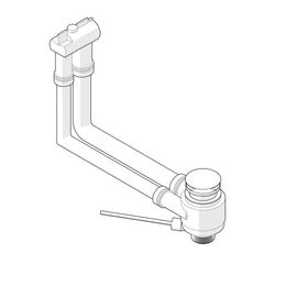 Laufen Ablaufgarnitur H8919440000001 f&uuml;r Waschtisch, mit verdecktem &Uuml;berlauf, Kunststoff