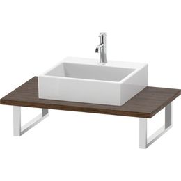 Duravit DuraStyle Konsole DS106C02121 f&uuml;r Aufsatzbecken, 1 Ausschnitt, St&auml;rke 3 cm, Nussbaum dunkel