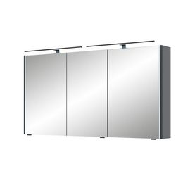 Pelipal Serie 745 Spiegelschrank SDEA02413G138BA 2 LED-Plus-Aufsatzleuchten, dreit&uuml;rig, schwarz, 130 cm