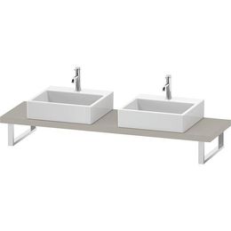 Duravit DuraStyle Konsole DS101C09191 f&uuml;r Aufsatzbecken, 2 Ausschnitte, St&auml;rke 4.5 cm, Taupe