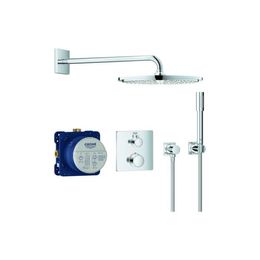 Grohe Grohtherm Unterputz-Duschsystem 34730000 chrom, mit Unterputz-Thermostat, Brausearm 42,2cm