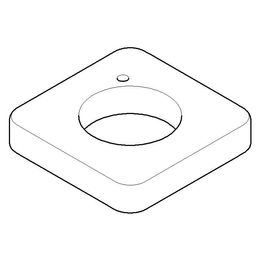 Dornbracht Rosette 092771010-33 092771010 64 x 12 x 64 mm schwarz matt