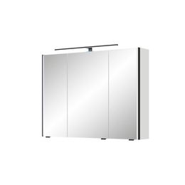Pelipal Serie 7045 Spiegelschrank SEEA02493G126BA LED-Plus-Aufsatzleuchte, dreit&uuml;rig, schwarz, 90 cm