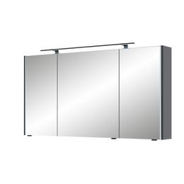 Pelipal Serie 7045 Spiegelschrank SEEA02413G138BA LED-Plus-Aufsatzleuchte, dreit&uuml;rig, schwarz, 130 cm