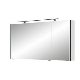 Pelipal Serie 7045 Spiegelschrank SEEA02413G126BA LED-Plus-Aufsatzleuchte, dreit&uuml;rig, schwarz, 130 cm