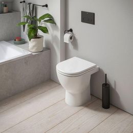 Duravit D-Code Stand Tiefsp&uuml;l WC Compact 2036090000 Rimless, Abgang Waagerecht, Wei&szlig; Hochglanz