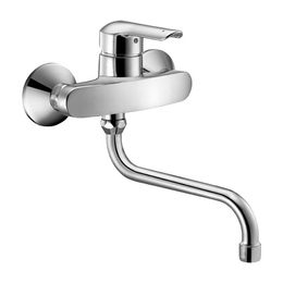 Hansa Hansavantis Sp&uuml;ltisch-Wand-Einhebelmischer 52532103 S-Anschl&uuml;sse, Ausladung 200 mm, chrom
