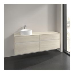 Villeroy & Boch Villeroy und Boch Collaro Waschtischunterschrank C050B0AA 160x54,8x50cm, Waschtisch links, LED-Beleuchtung 12W, white oak