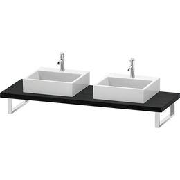 Duravit DuraStyle Konsole DS103C01616 f&uuml;r Aufsatzbecken, 2 Ausschnitte, St&auml;rke 4.5 cm, Eiche schwarz