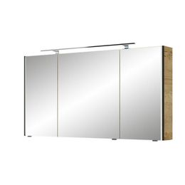 Pelipal Serie 7045 Spiegelschrank SEEA02413G167AU LED-Plus-Aufsatzleuchte, dreit&uuml;rig, chrom, 130 cm