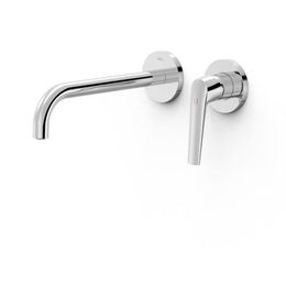 Tres Fuji Fertigset f&uuml;r Waschtisch-Wandarmatur 28130022 Unterputz, 237mm Auslauf, chrom