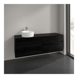 Villeroy & Boch Villeroy und Boch Collaro Waschtischunterschrank C050B0AB 160x54,8x50cm, Waschtisch links, LED-Beleuchtung 12W, black oak