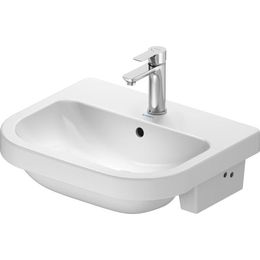Duravit D-Code Halbeinbauwaschtisch 24035500002 Hahnloch, mit &Uuml;berlauf, 550mm