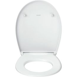 Duravit Univavo WC-Sitz Oval 0023690000 Absenkautomatik, abnehmbar, Scharniere Edelstahl, Wei&szlig;