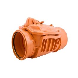 AIRFIT R&uuml;ckstauklappe 50125RK DN 125, mit zus&auml;tzlichem Handverschluss, orange