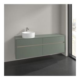 Villeroy & Boch Villeroy und Boch Collaro Waschtischunterschrank C050B0AF 160x54,8x50cm, Waschtisch links, LED-Beleuchtung 12W, soft green