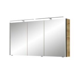 Pelipal Serie 7045 Spiegelschrank SDEA02413G167AU 2 LED-Plus-Aufsatzleuchten, dreit&uuml;rig, chrom, 130 cm