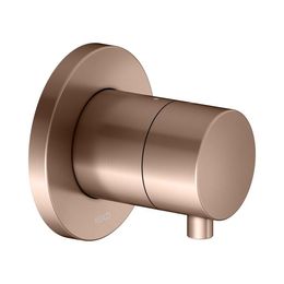 KEUCO IXMO Fertigmontageset 59541291001 rotgold geb&uuml;rstet, Unterputz-Absperrventil, rund, f&uuml;r 1 Verbraucher