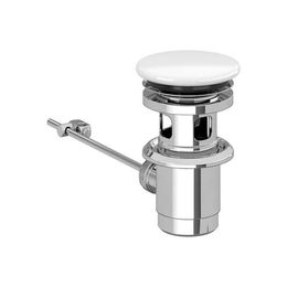 Villeroy & Boch Villeroy und Boch Ventil 68100001 verschlie&szlig;bar, verchromt, Ventilabdeckung Keramik wei&szlig;