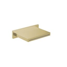 Herzbach Design iX PVD Schwall-Auslauf 21.694000.1.41 Brass Steel, f&uuml;r Wand-Aufputz-Montage