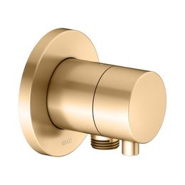 KEUCO IXMO Fertigmontageset 59541251101 Unterputz-Absperrventil, rund, Schlauchanschluss, f&uuml;r 1 Verbraucher, messing geb&uuml;rstet