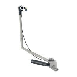 Geberit d52 Badewannenablauf 150701006 mit Drehbet&auml;tigung und Zulauf, L&auml;nge 73cm, DN 40
