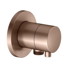 KEUCO IXMO Fertigmontageset 59541291101 Unterputz-Absperrventil, rund, Schlauchanschluss, f&uuml;r 1 Verbraucher, rotgold geb&uuml;rstet