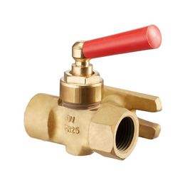 Oventrop Manometerhahn 1110204 DN 15, G 1/2, IG, PN 25, mit Pr&uuml;fflansch 25 x 60 mm