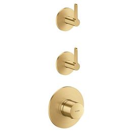 Hansgrohe AXOR One Thermostatmodul 48722250 Unterputz, 2 Verbraucher, mit Hebelgriff, brushed gold optic