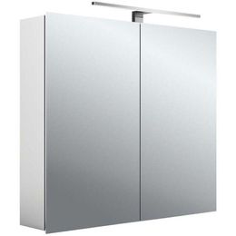 Emco Asis Mee Aufputz-Lichtspiegelschrank 949805051 800 x 746 mm, 2-t&uuml;rig, Aluminium