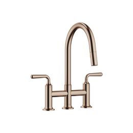 Dornbracht Dreiloch-K&uuml;chenarmatur 19870809-42 Pull-down mit Brausefunktion, Ausladung 240mm, bronze geb&uuml;rstet