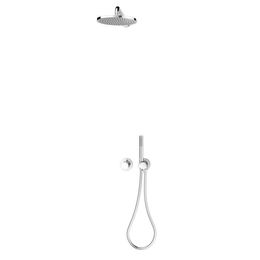KEUCO IXMO Dusch-Set 7 59653010701 rund, Thermostatmischer m. Brauseschlauch u. Kopfbrause, verchromt